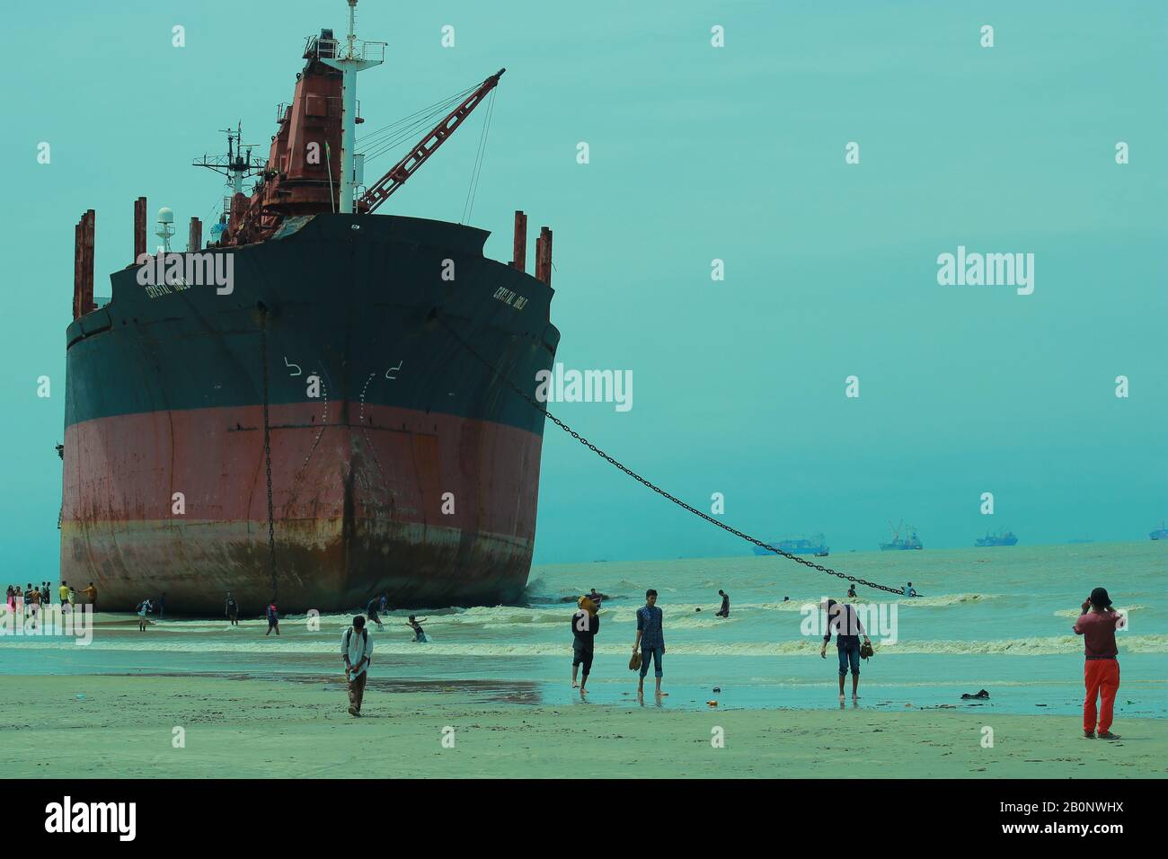 amazing boat in beach Stock Photo - Alamy