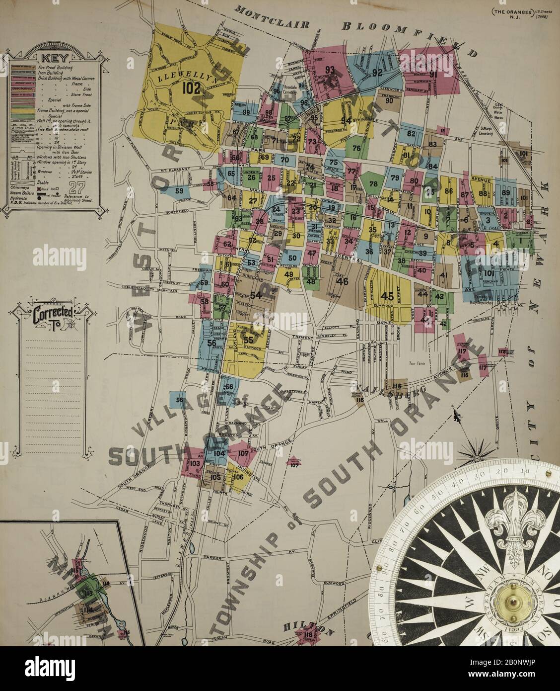 Vintage map of irvington hi-res stock photography and images - Alamy