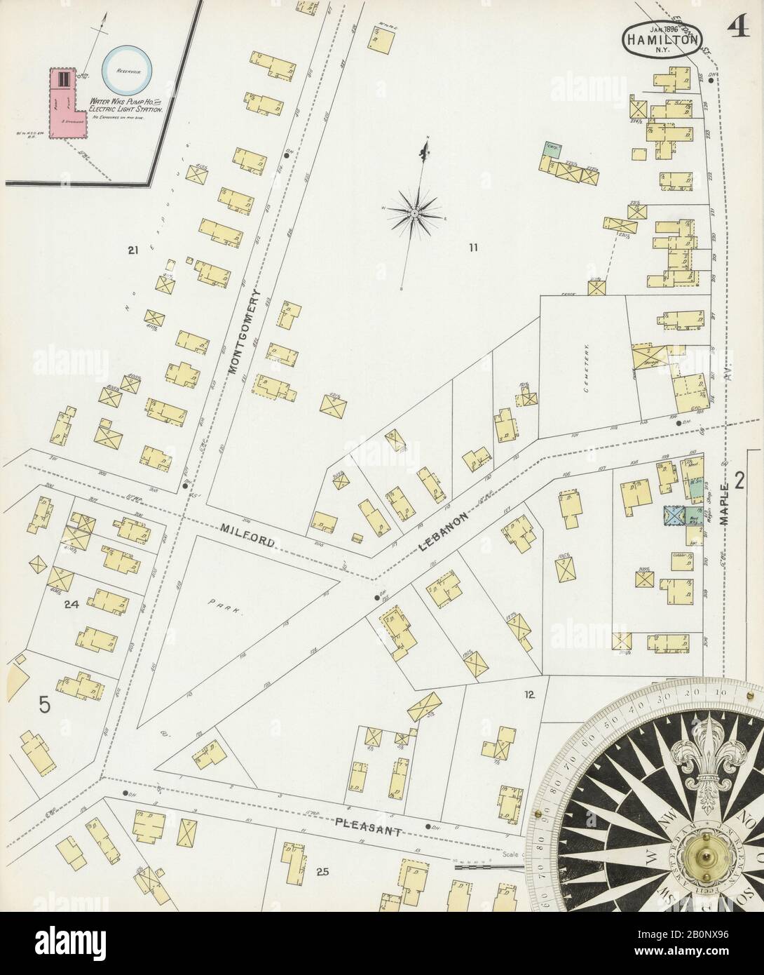 Old map of hamilton hi-res stock photography and images - Alamy