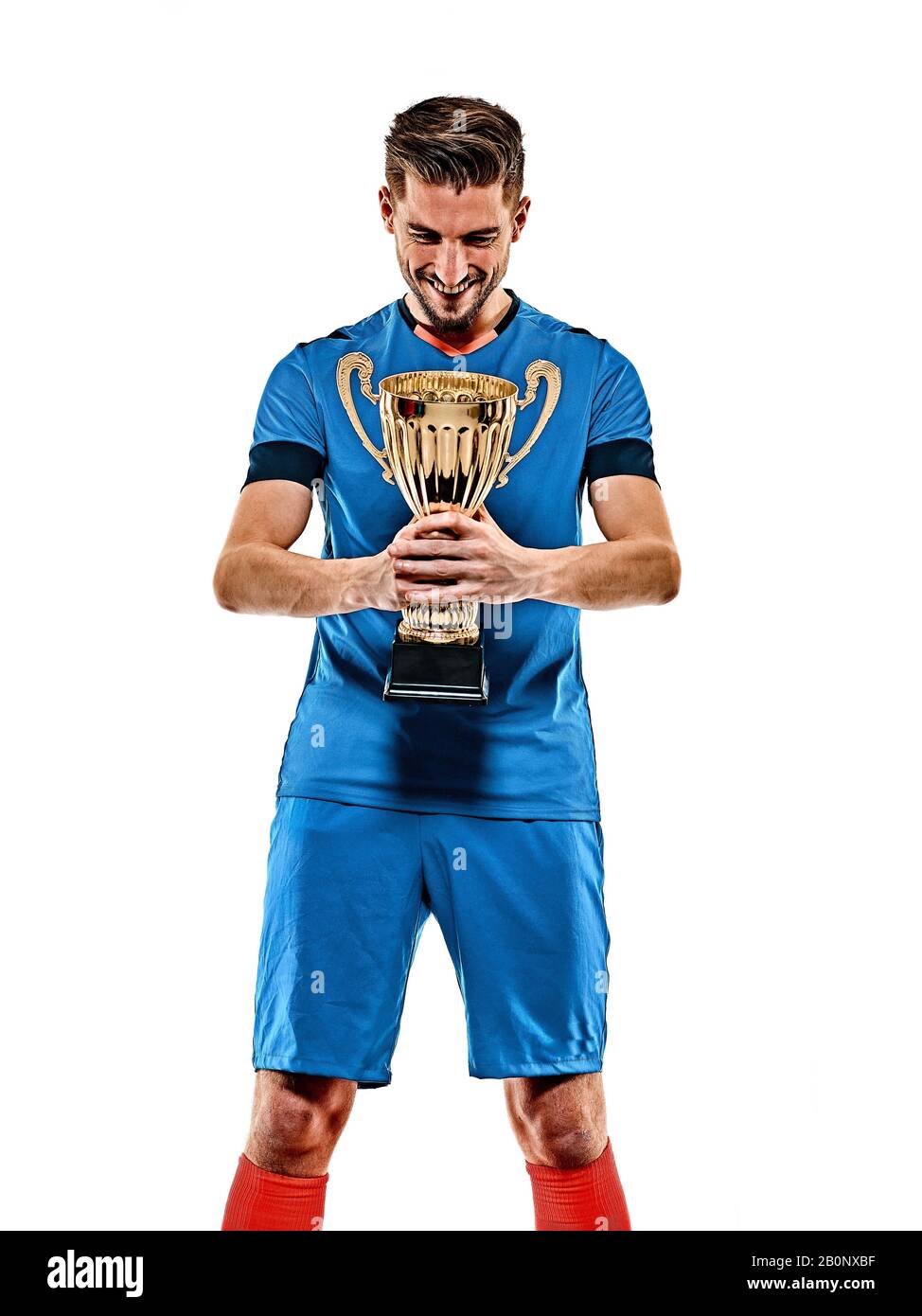 Male athlete standing on winners hi-res stock photography and images ...
