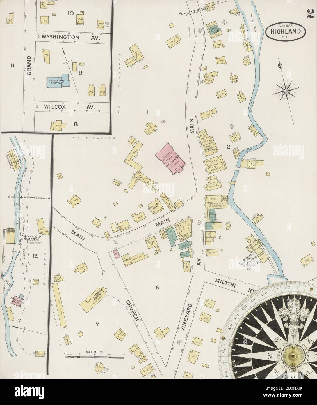 Map of highland new york hi-res stock photography and images - Alamy