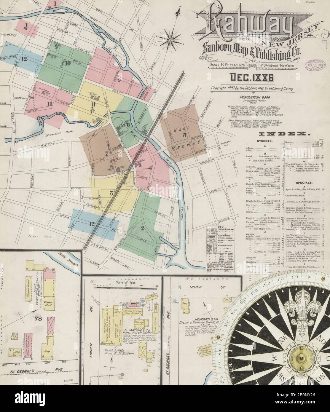 Map of rahway hi-res stock photography and images - Alamy