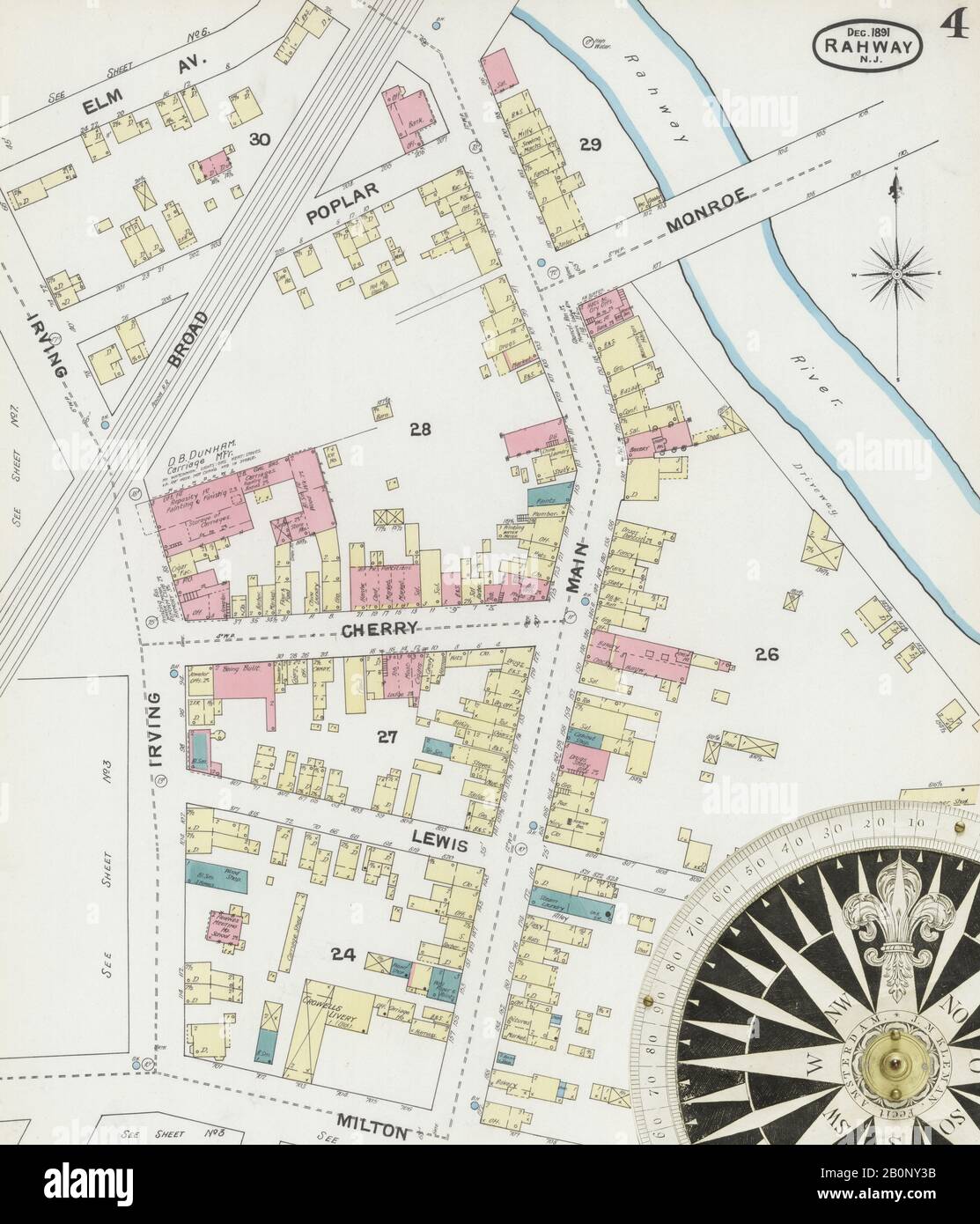Map of rahway hi-res stock photography and images - Alamy