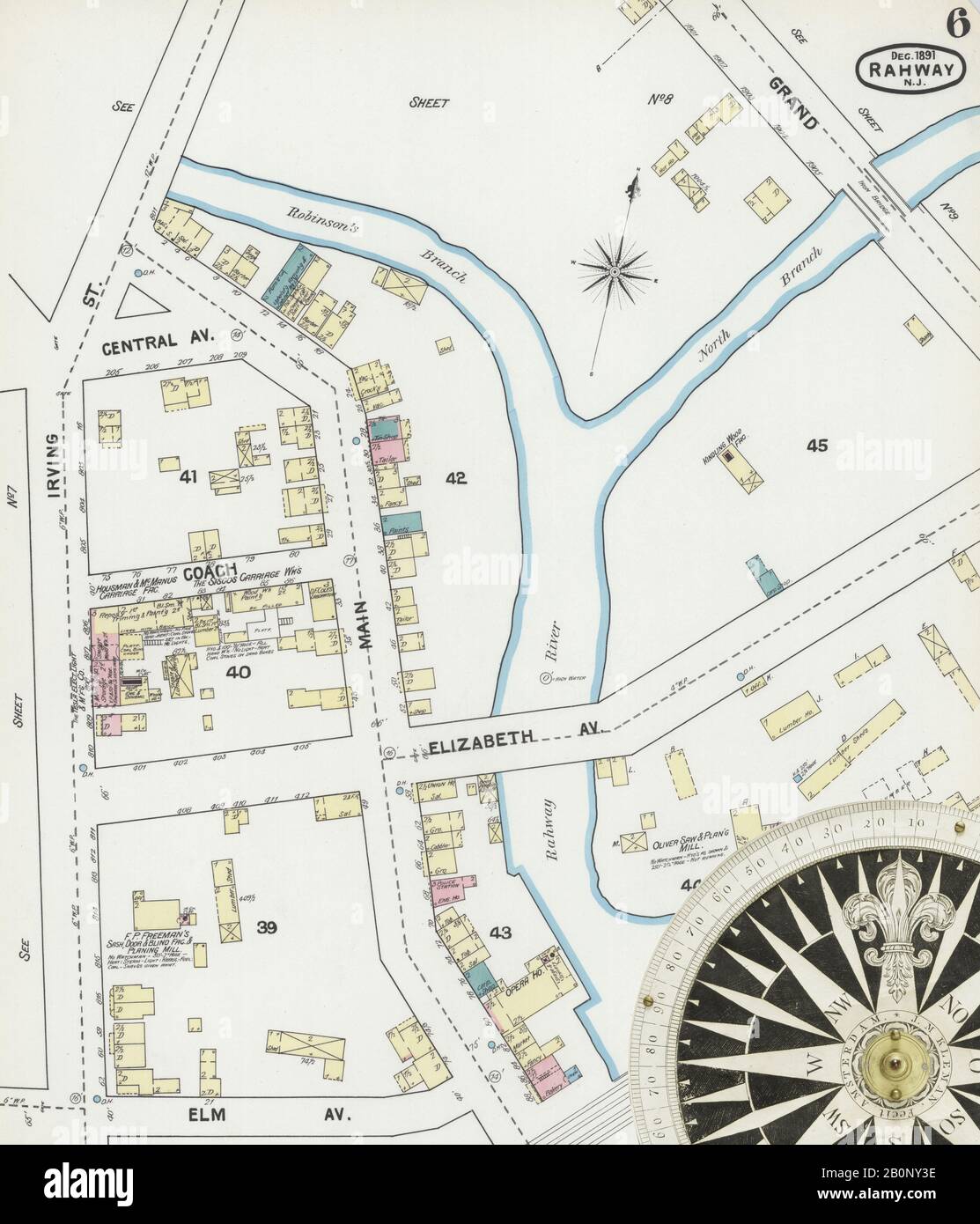 Map of rahway hi-res stock photography and images - Alamy