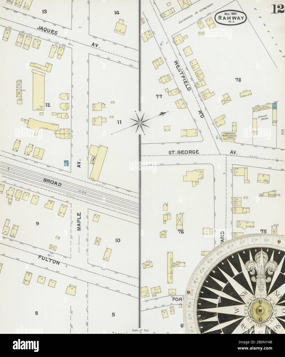 Map of rahway hi-res stock photography and images - Alamy