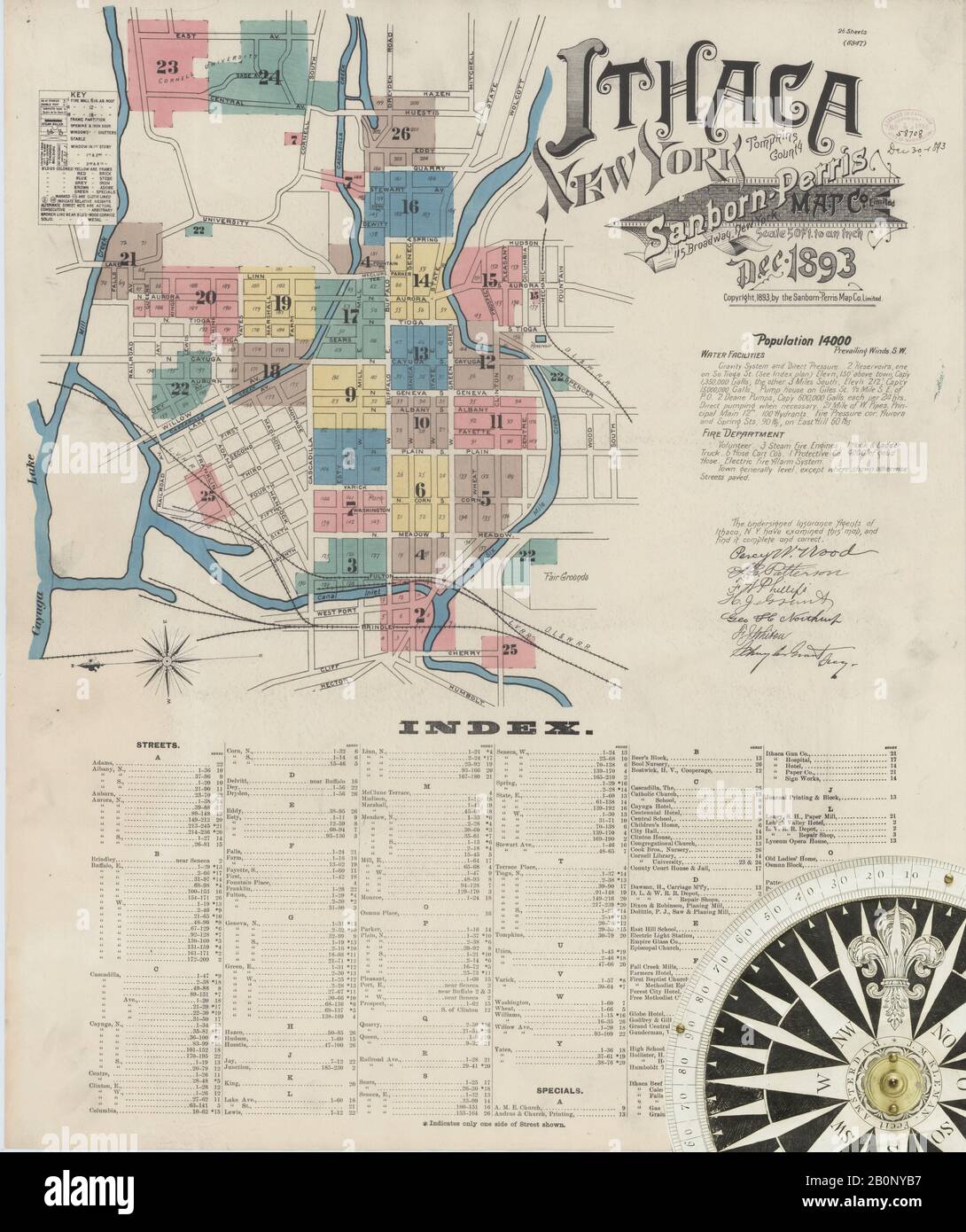 Image 1 of Sanborn Fire Insurance Map from Ithaca, Tompkins County, New ...