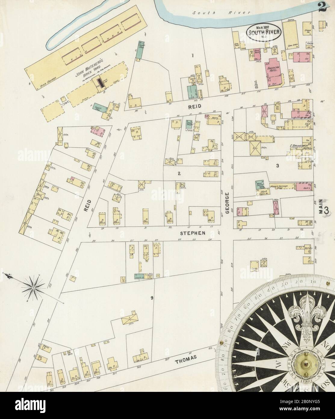 Map of south river hi-res stock photography and images - Alamy