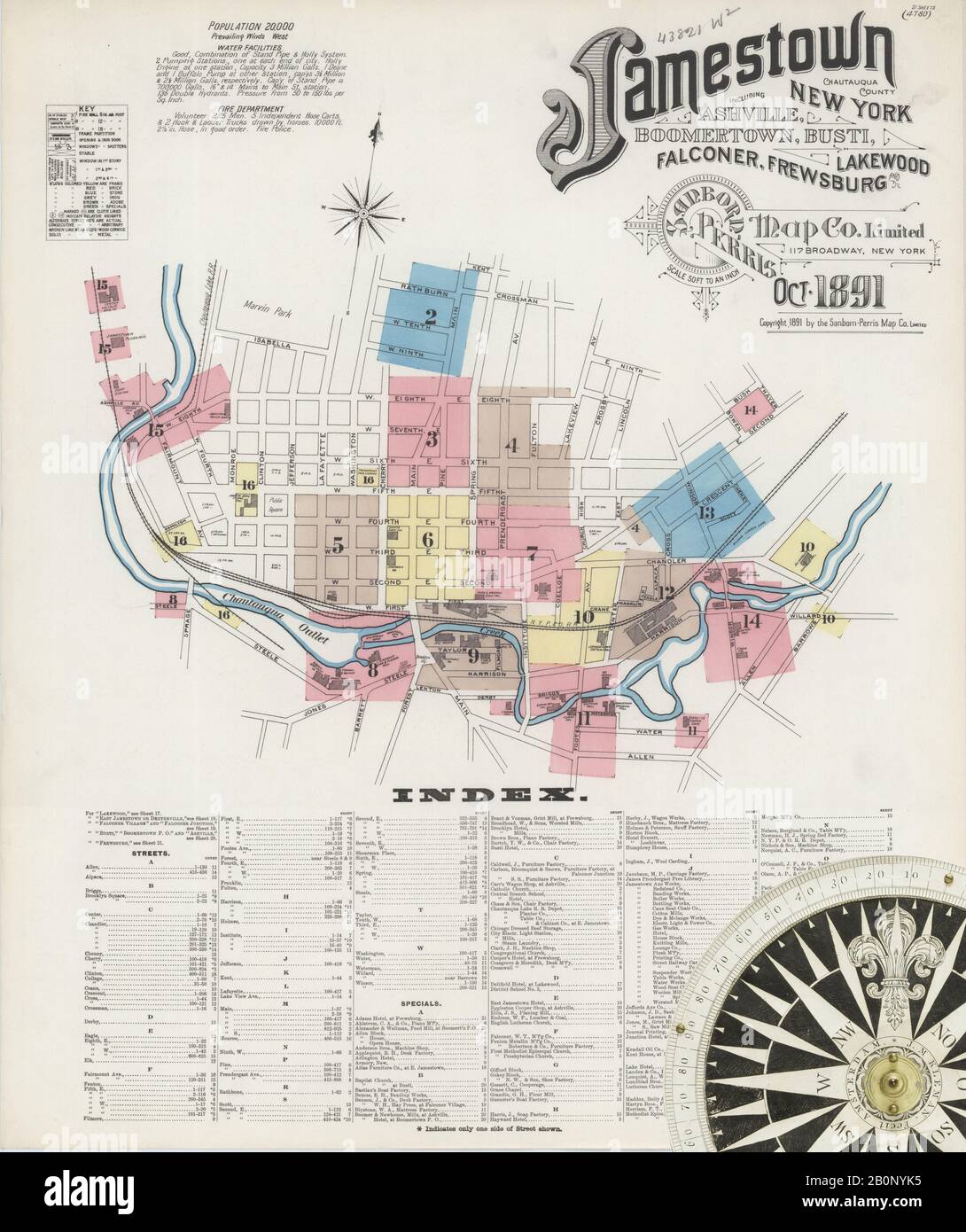 Map of jamestown new york hi-res stock photography and images - Alamy