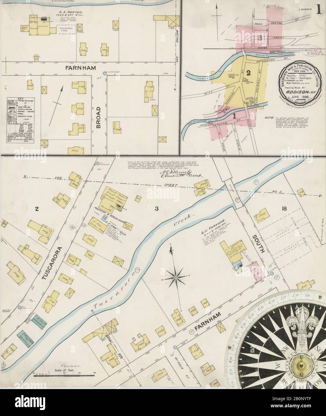 Map of addison new york hi-res stock photography and images - Alamy