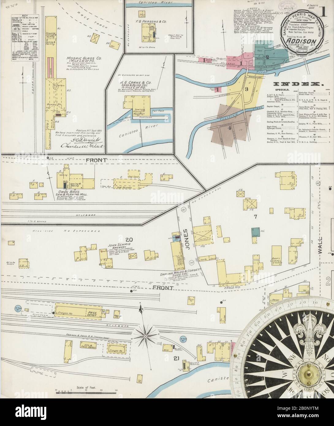 Map of addison new york hi-res stock photography and images - Alamy