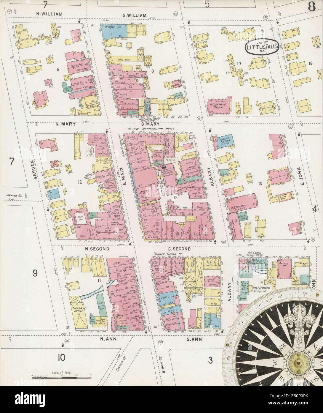Map of little falls hi-res stock photography and images - Alamy