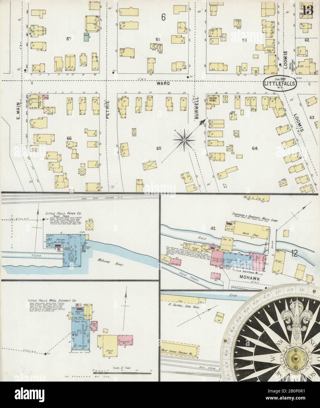 Map of little falls hi-res stock photography and images - Alamy