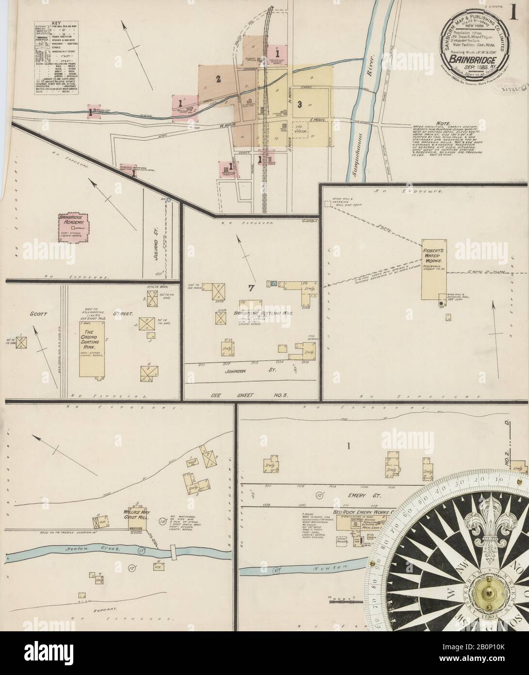 Map of bainbridge new york hi-res stock photography and images - Alamy