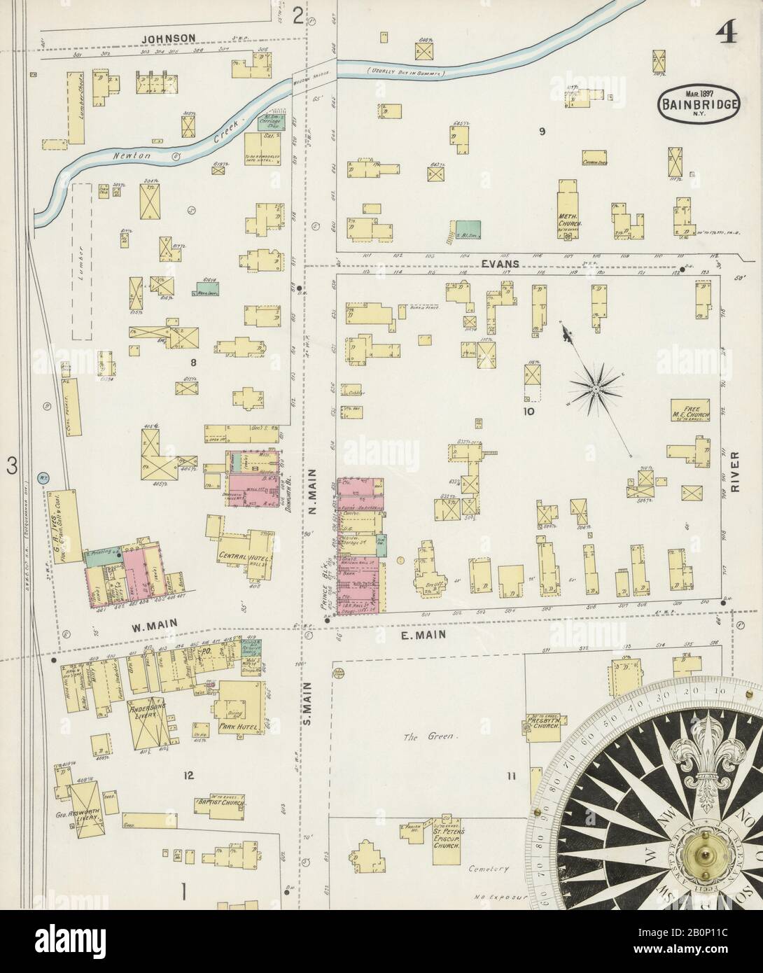 Map of bainbridge new york hi-res stock photography and images - Alamy