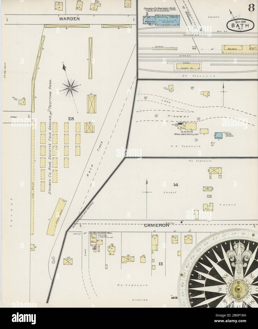 Map of bath new york hi-res stock photography and images - Alamy
