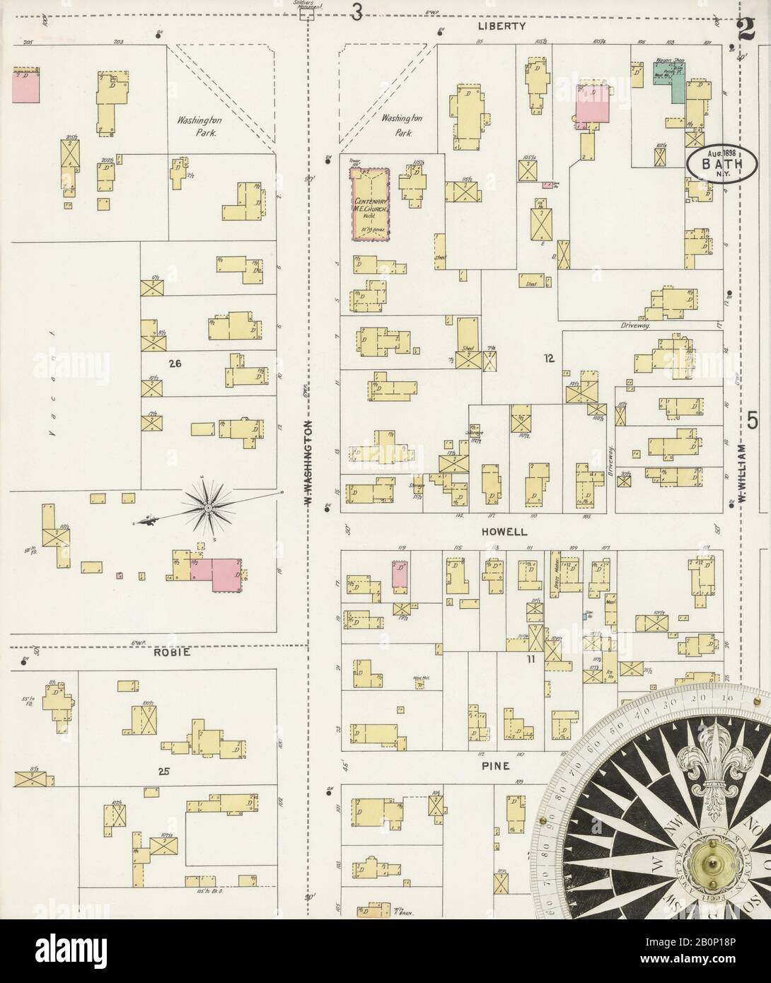Map of bath new york hi-res stock photography and images - Alamy