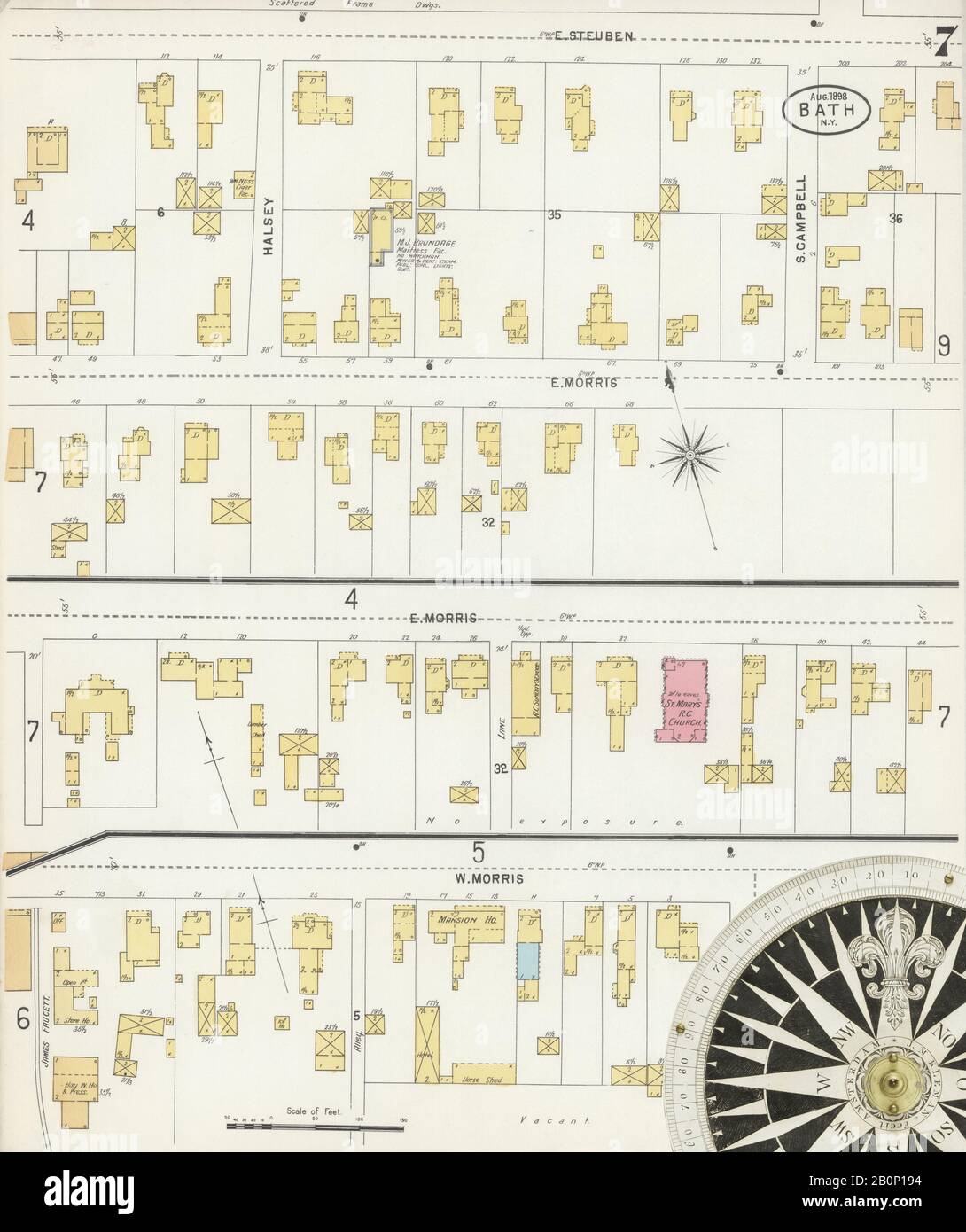 Map of bath new york hi-res stock photography and images - Alamy