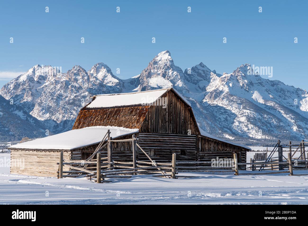 Winter in the Teton Mountain Range Stock Photo - Alamy