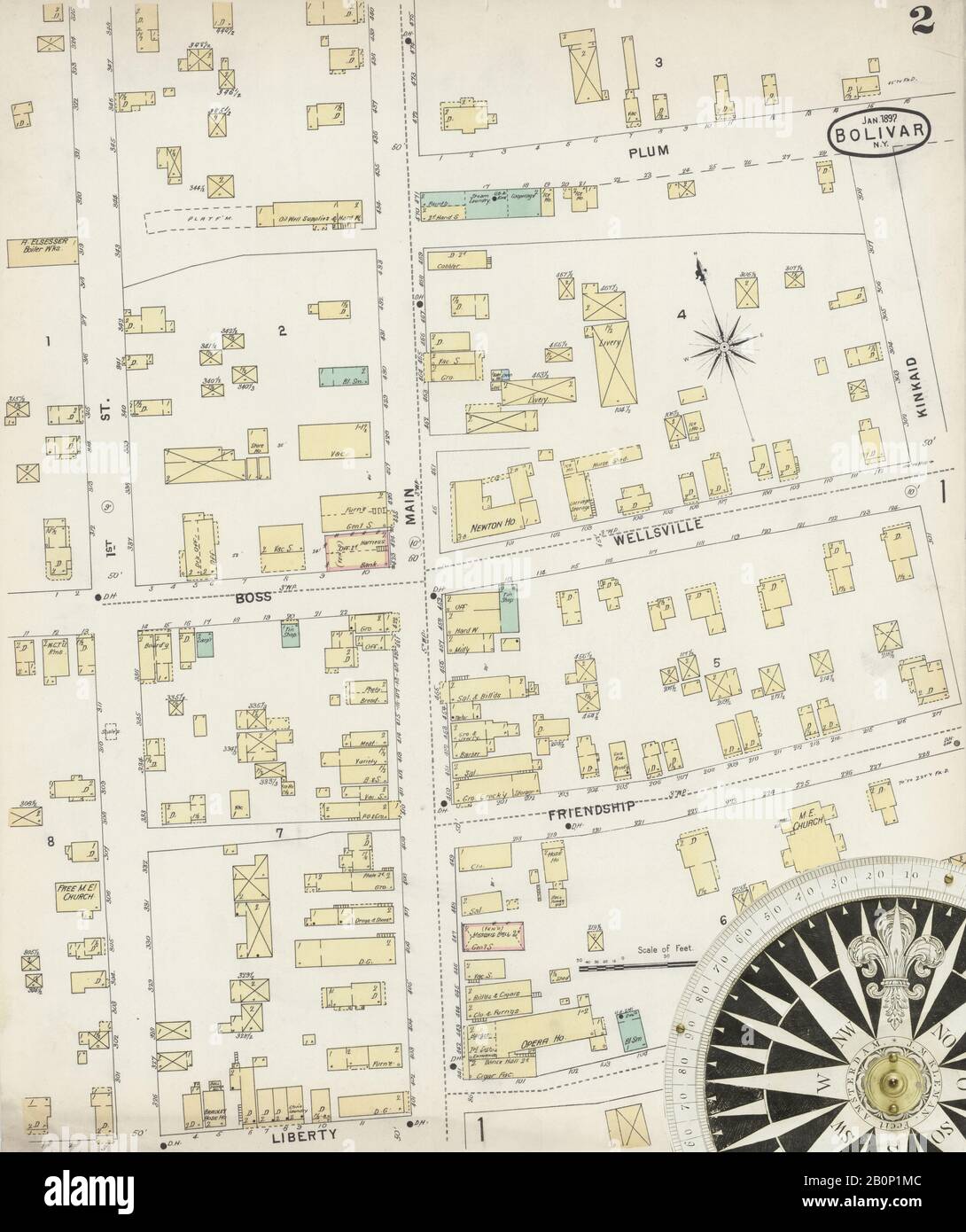 Bolivar new york map hi-res stock photography and images - Alamy