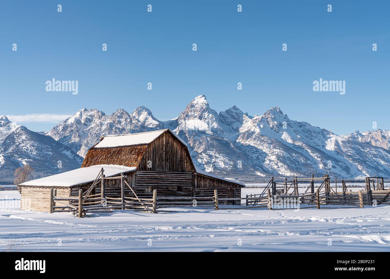 Winter in the Teton Mountain Range Stock Photo - Alamy