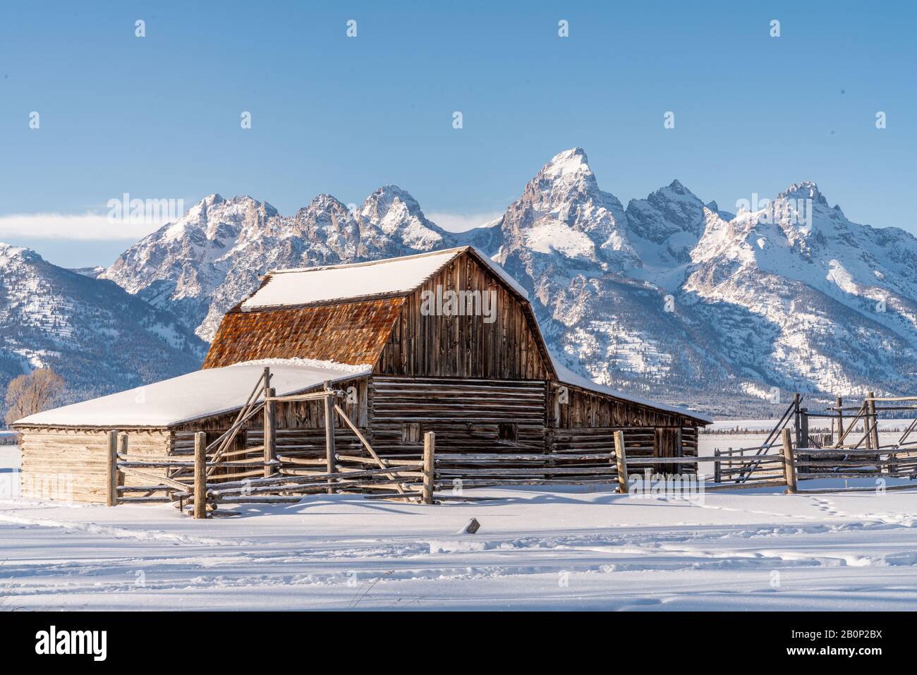 Winter in the Teton Mountain Range Stock Photo - Alamy
