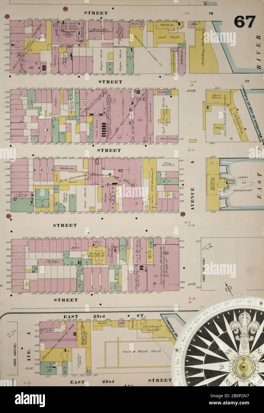 Manhattan map 1899 hi-res stock photography and images - Alamy