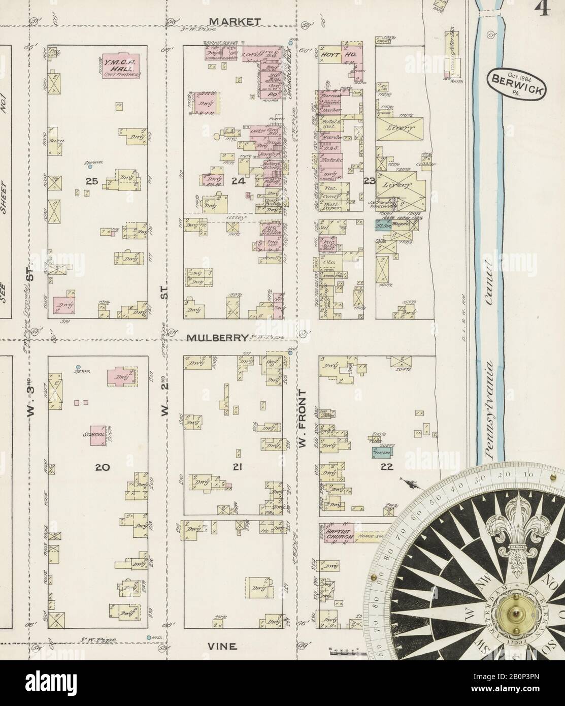 Berwick pennsylvania map hi-res stock photography and images - Alamy