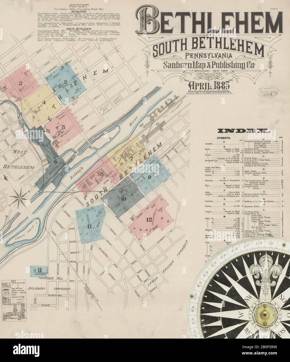 Map of bethlehem pennsylvania hi-res stock photography and images - Alamy