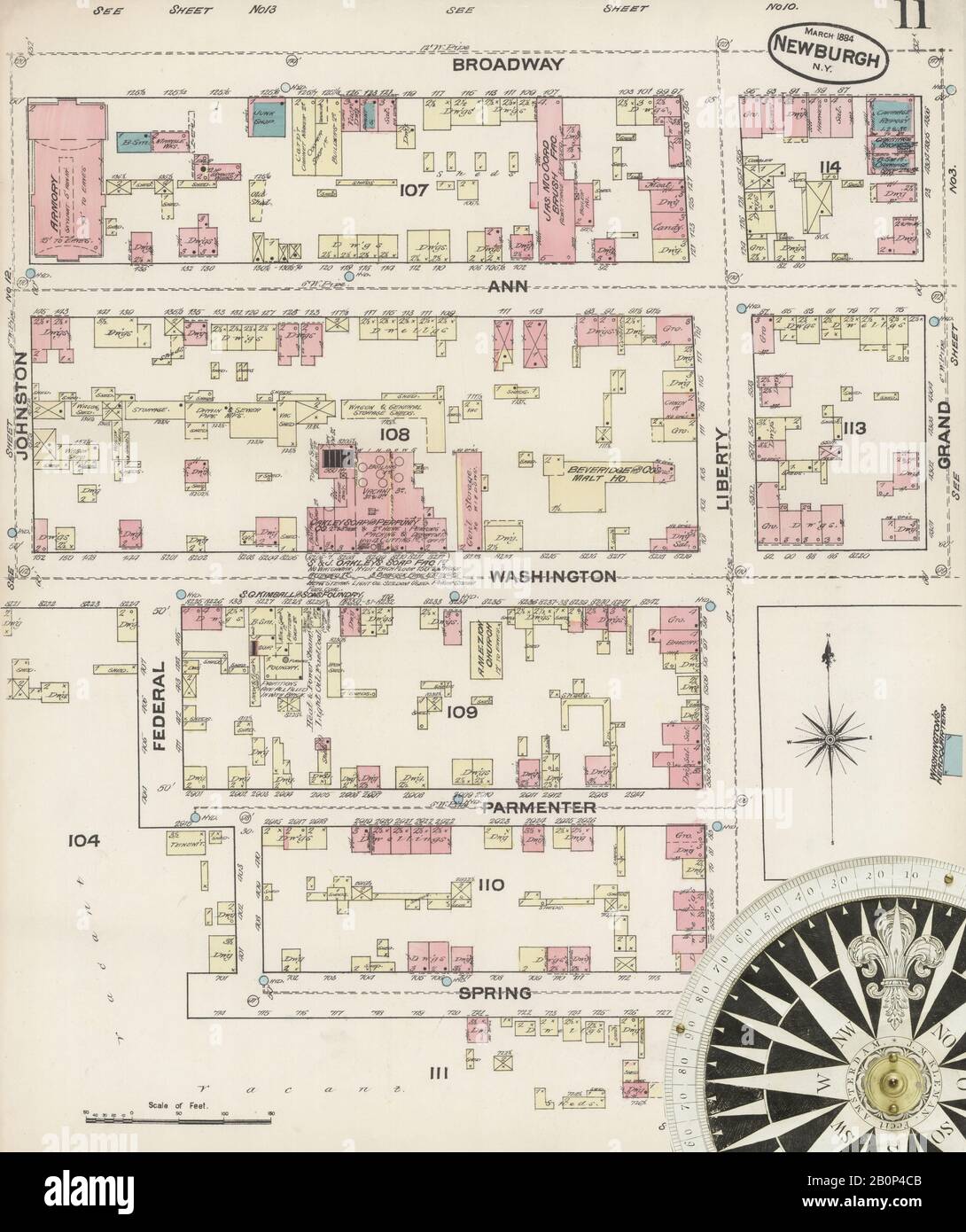 Map of newburgh new york hi-res stock photography and images - Alamy