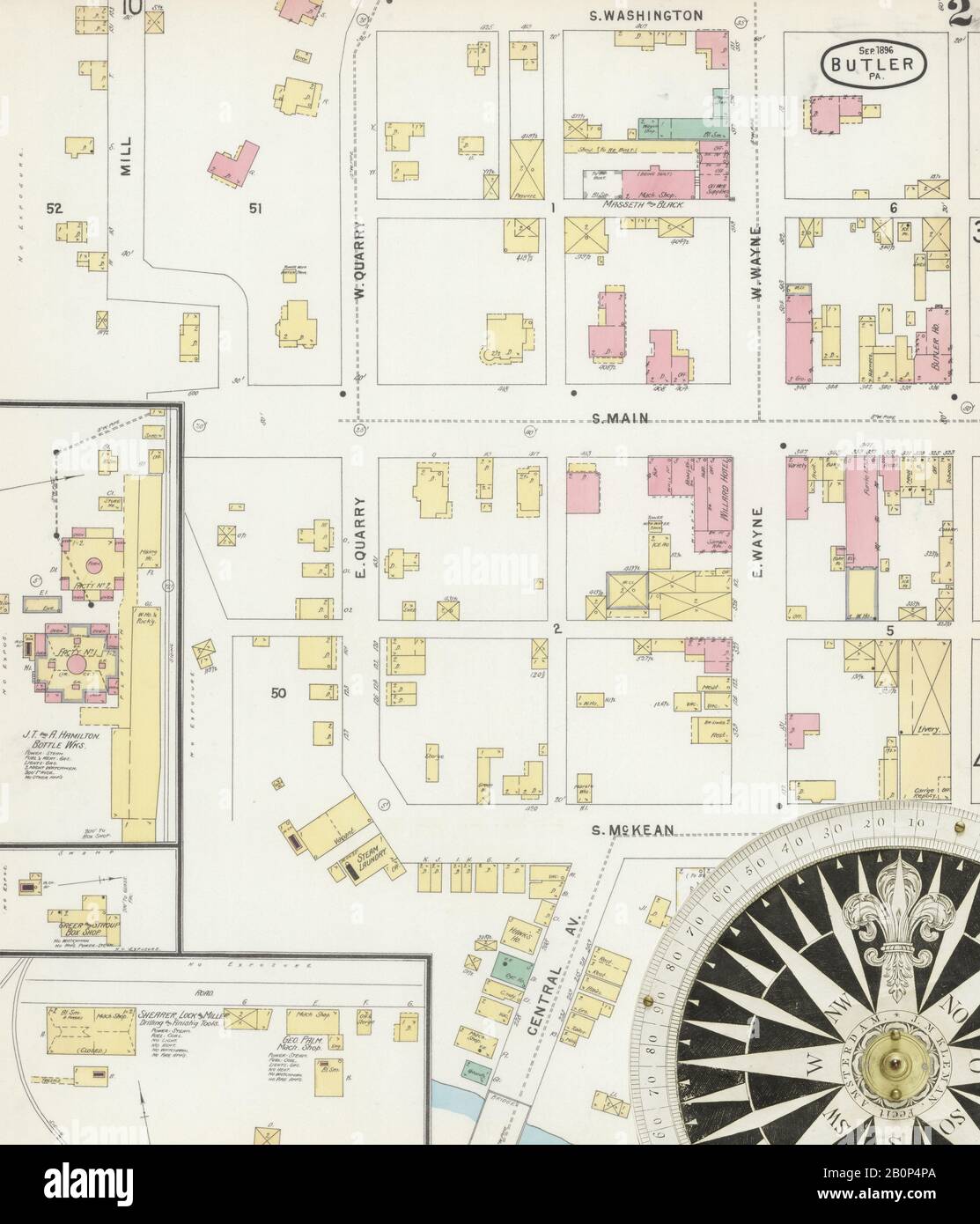 Map of butler hi-res stock photography and images - Alamy