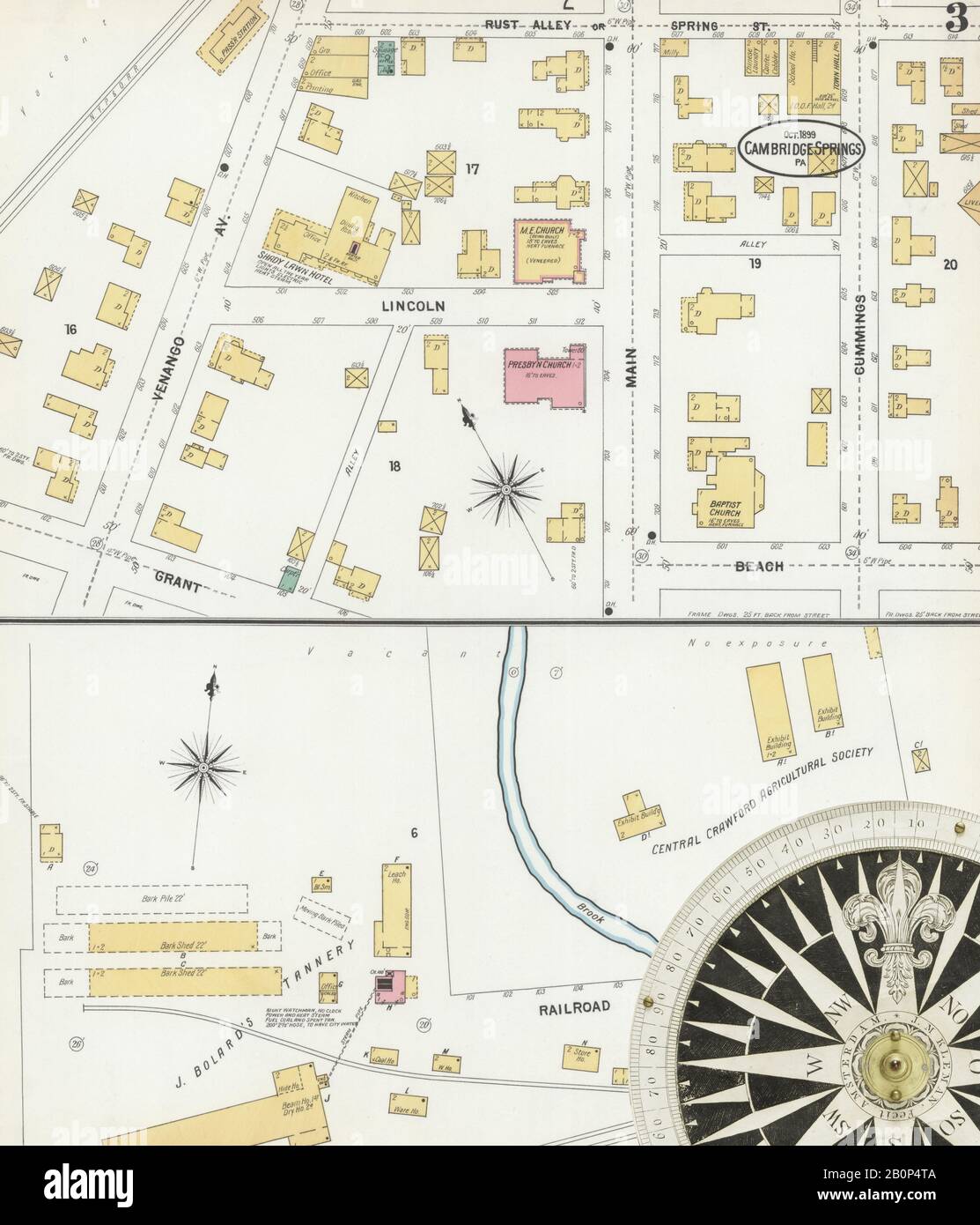 Map of cambridge springs hi-res stock photography and images - Alamy