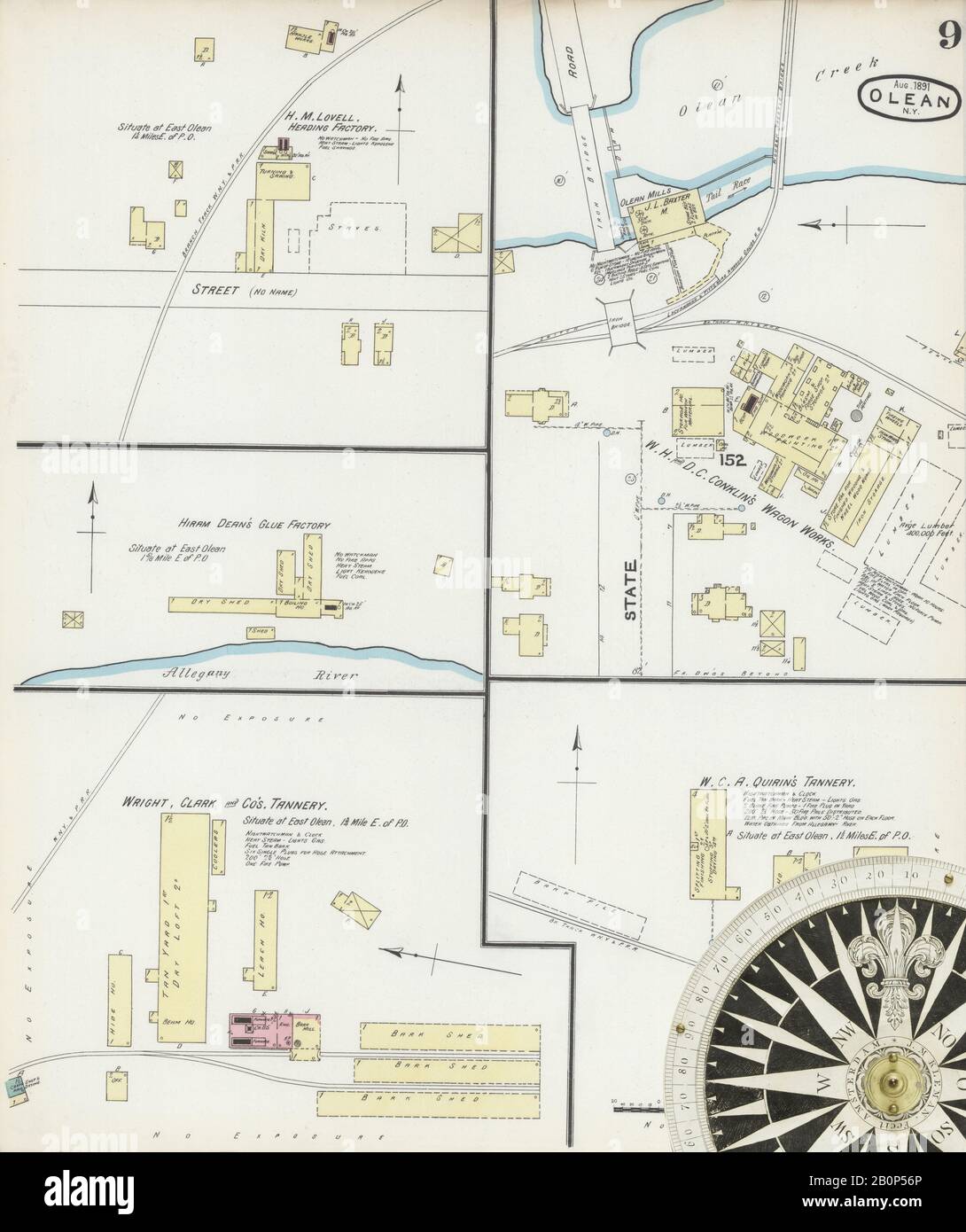 Map of olean new york hi-res stock photography and images - Alamy