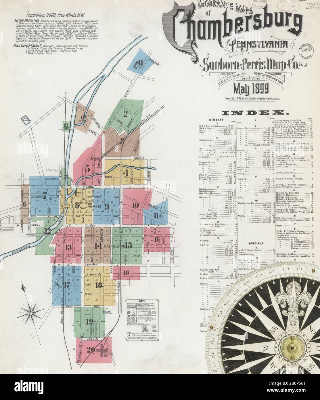 Image 1 of Sanborn Fire Insurance Map from Chambersburg, Franklin ...