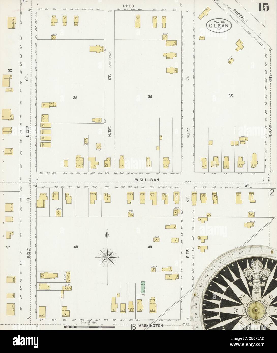 Map of olean hi-res stock photography and images - Alamy