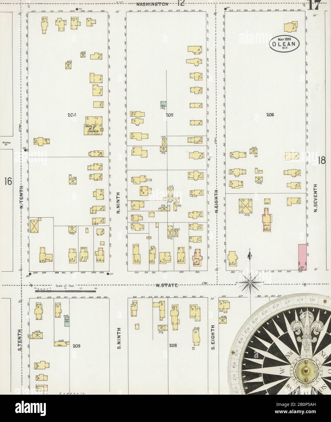 Map of olean hi-res stock photography and images - Alamy
