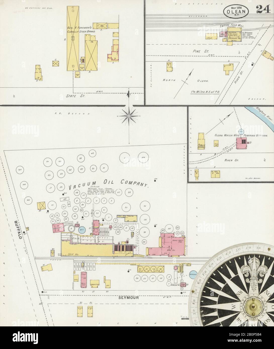Map of olean hi-res stock photography and images - Alamy