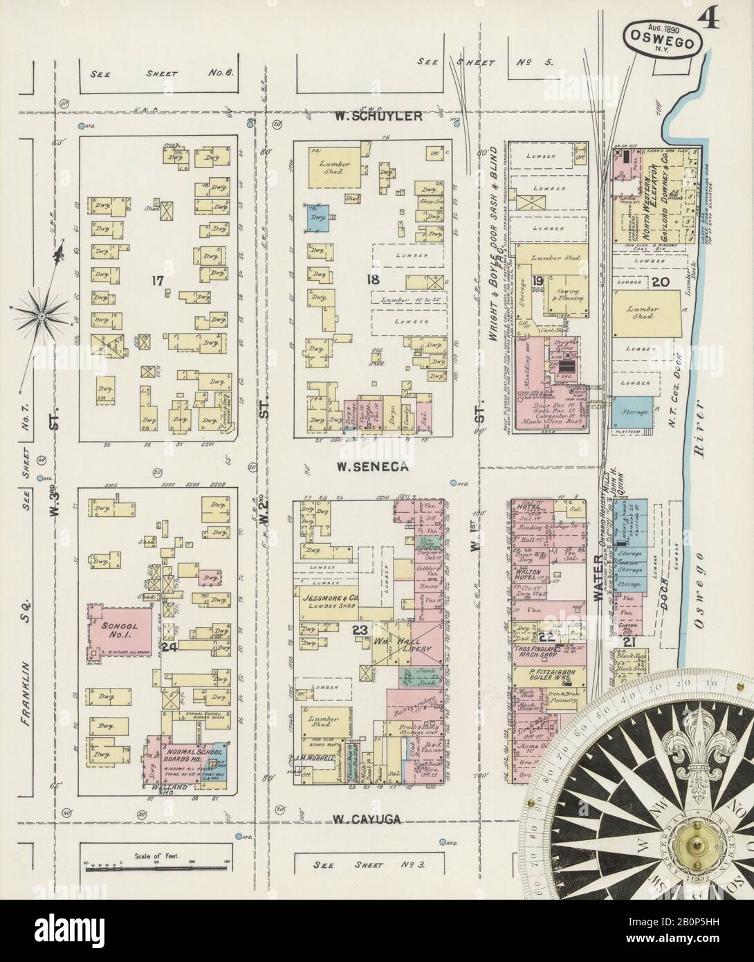 Map of oswego hi-res stock photography and images - Alamy