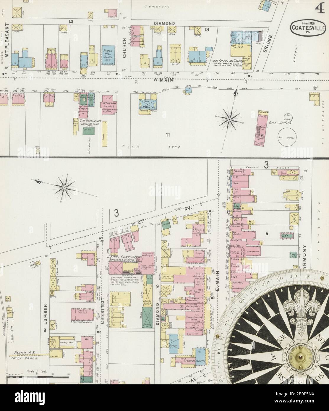 Map of coatesville hi-res stock photography and images - Alamy