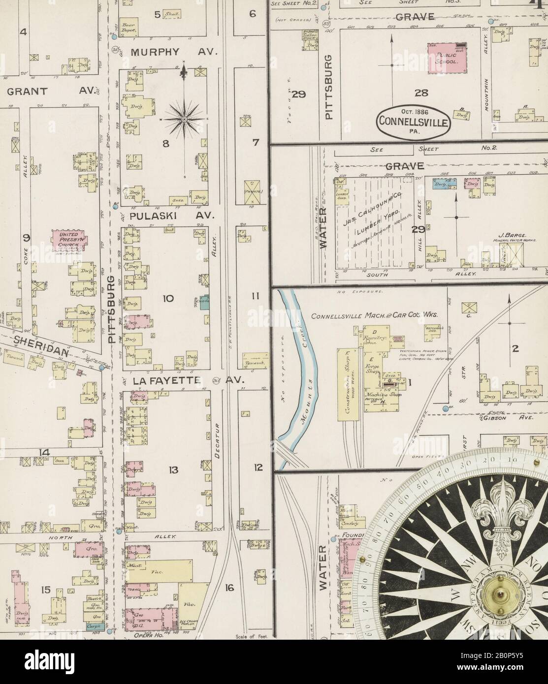 Map of connellsville hi-res stock photography and images - Alamy