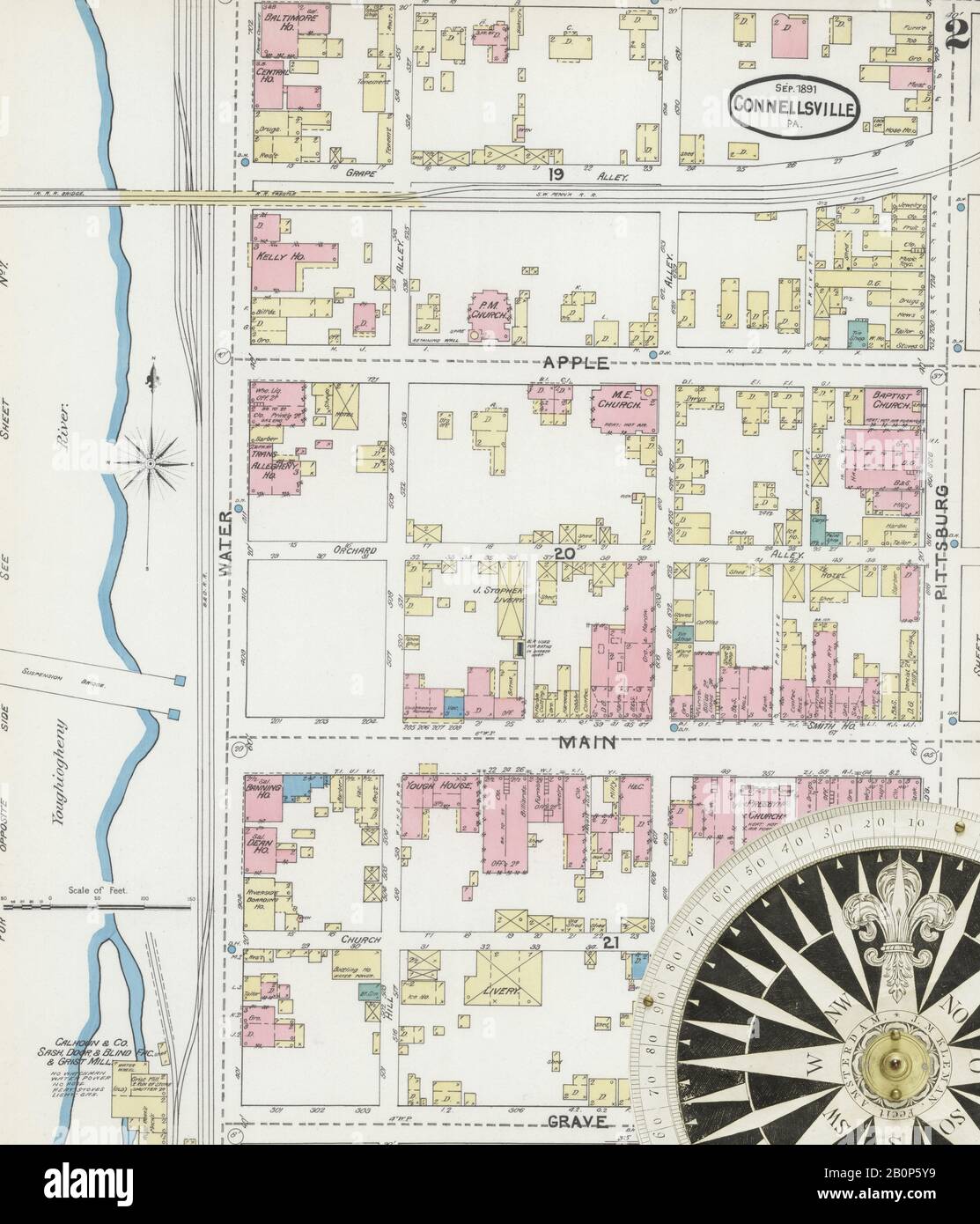 Map of connellsville hi-res stock photography and images - Alamy