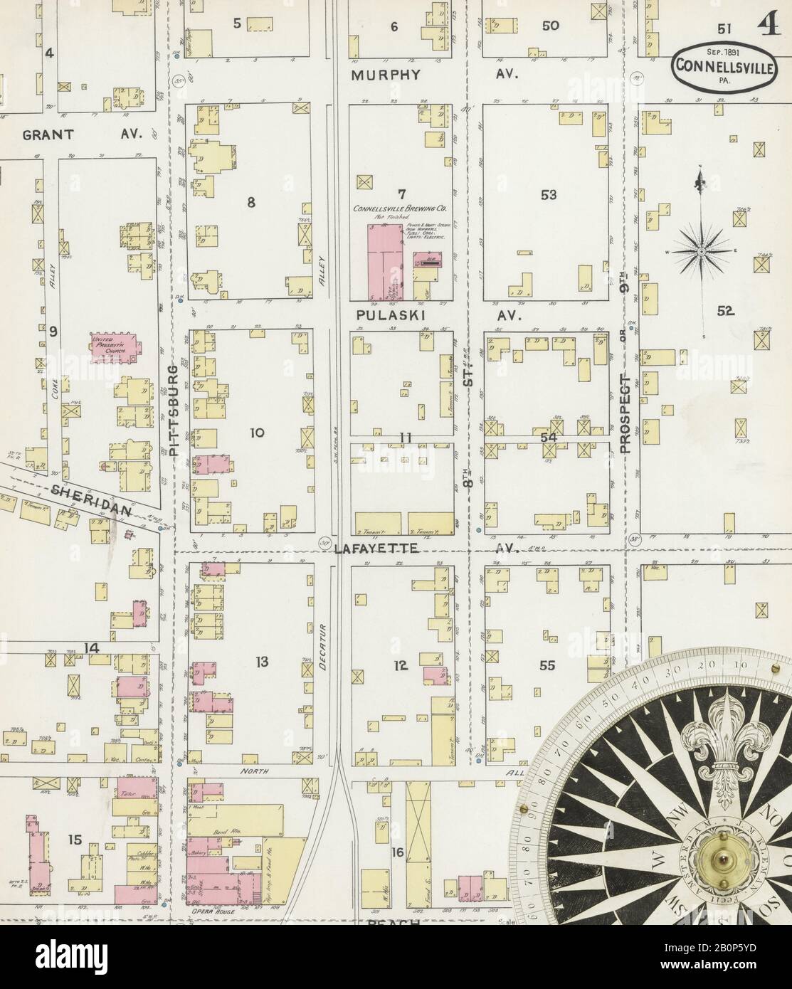 Map of connellsville hi-res stock photography and images - Alamy