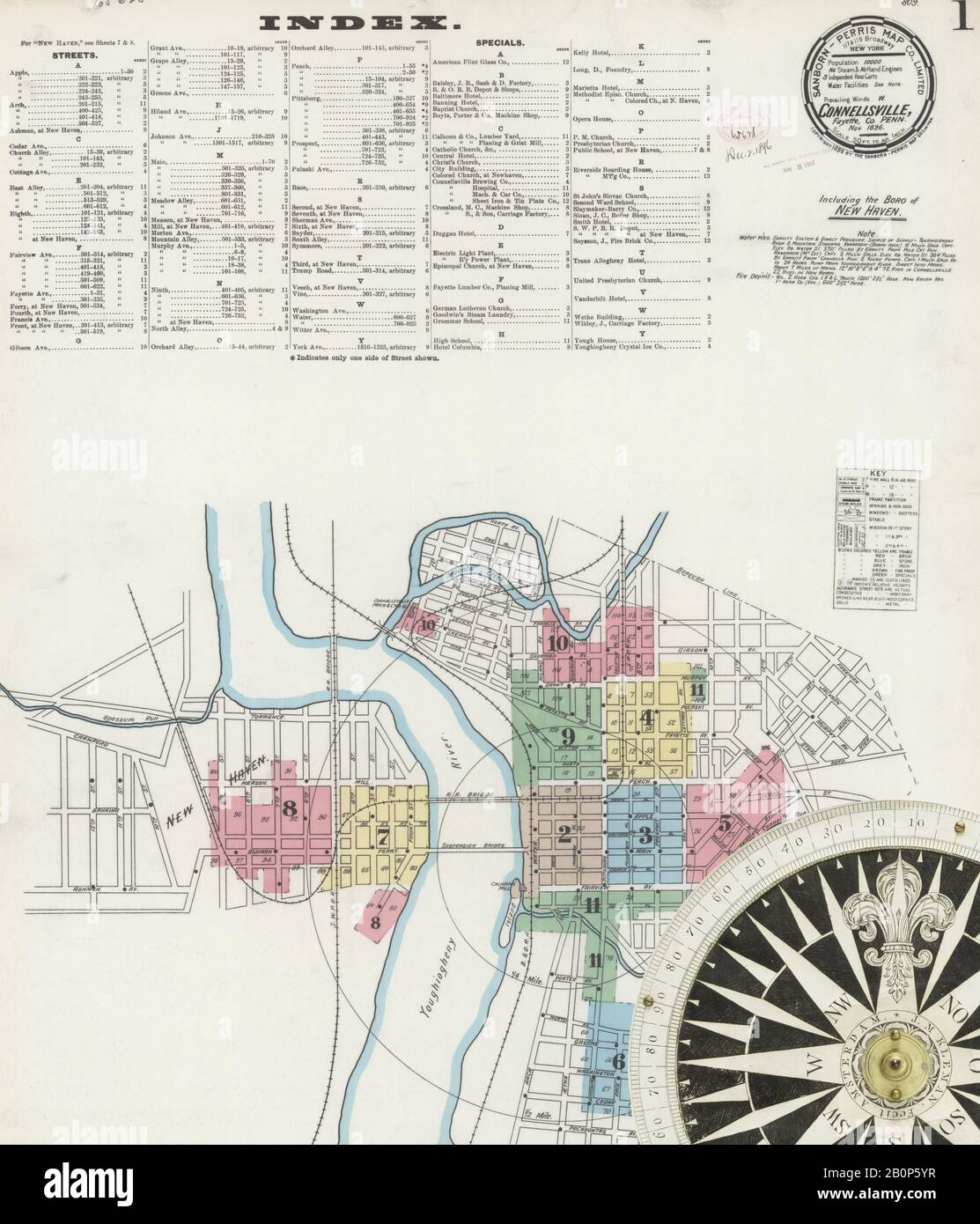 Map of connellsville hi-res stock photography and images - Alamy