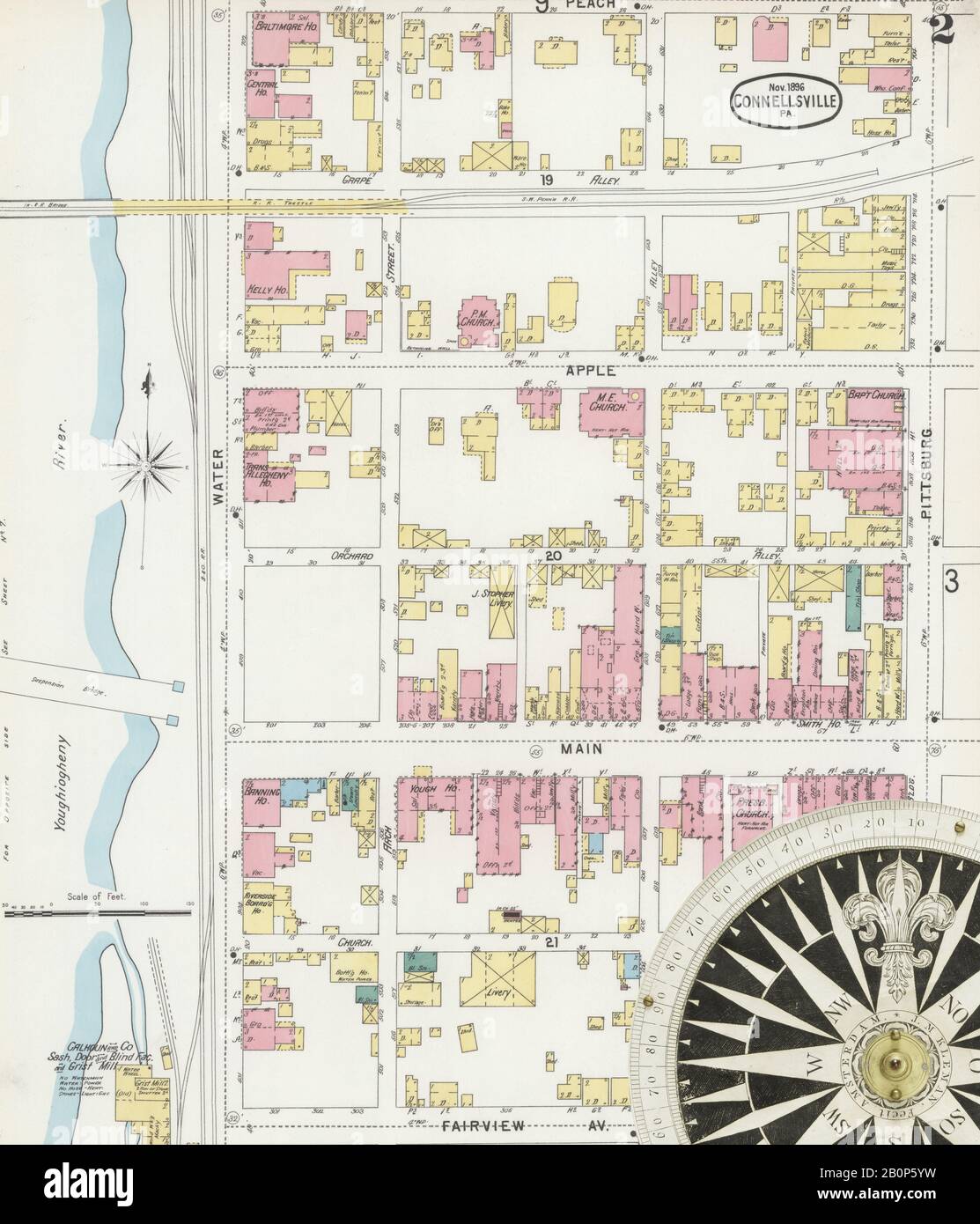 Map of connellsville hi-res stock photography and images - Alamy