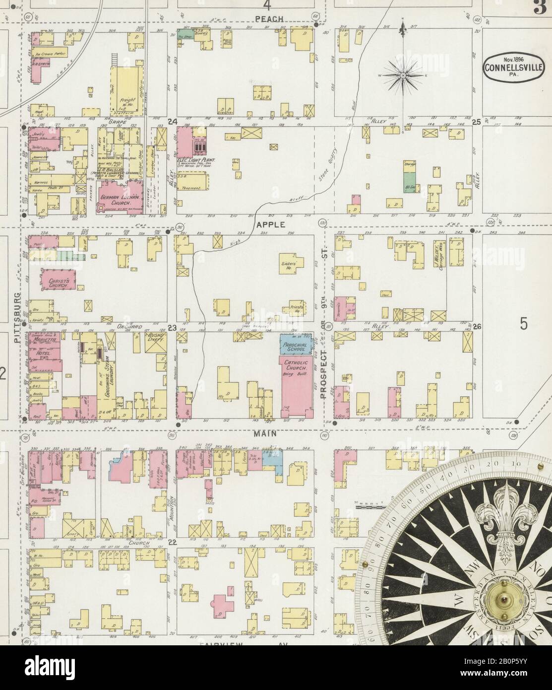 Map of connellsville hi-res stock photography and images - Alamy