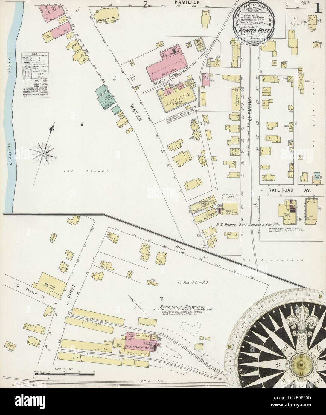 Painted map of new york city hi-res stock photography and images - Alamy