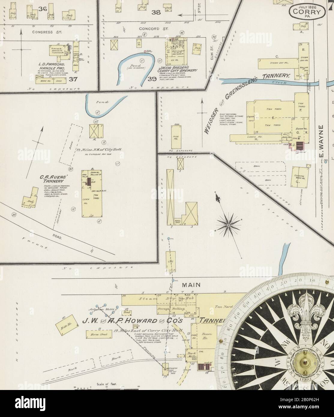 Corry pennsylvania map hi-res stock photography and images - Alamy