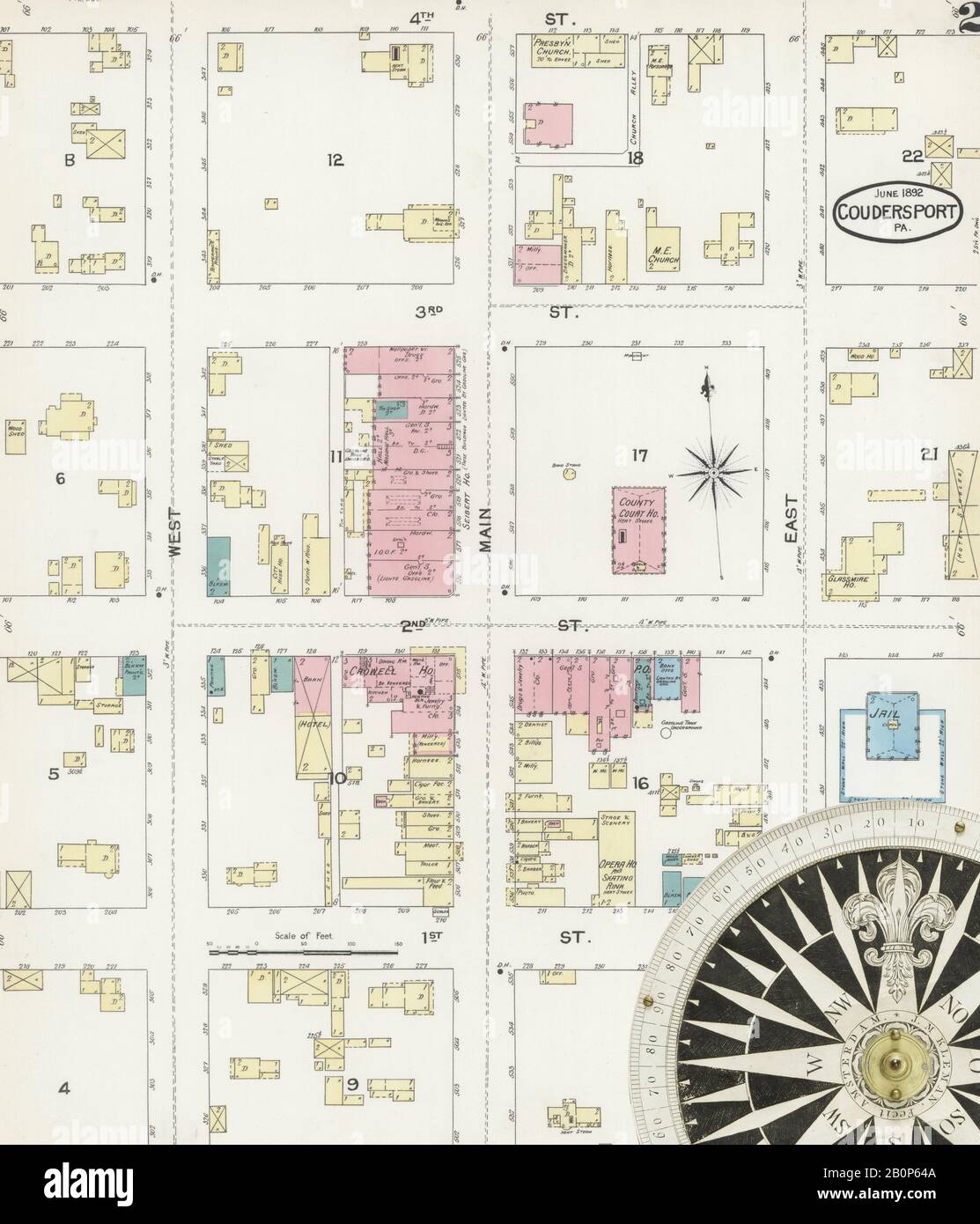 Map of coudersport hi-res stock photography and images - Alamy