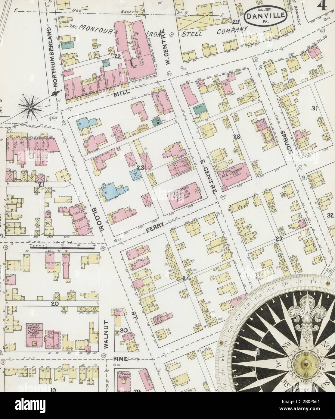 Map of danville hi-res stock photography and images - Alamy