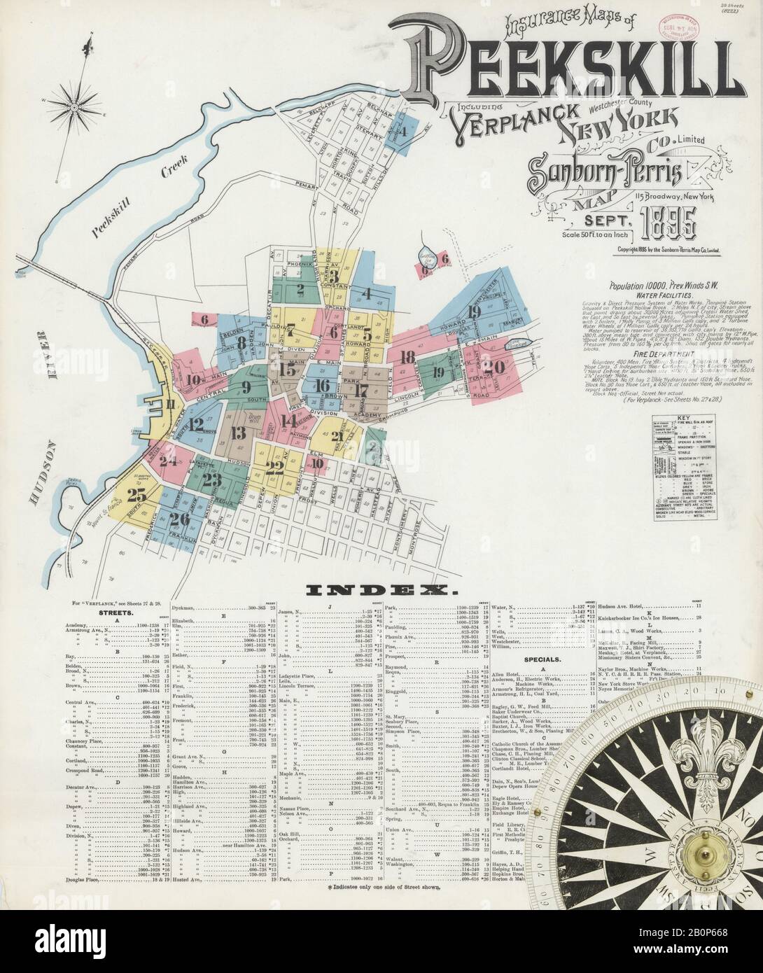 Image 1 of Sanborn Fire Insurance Map from Peekskill, Westchester ...
