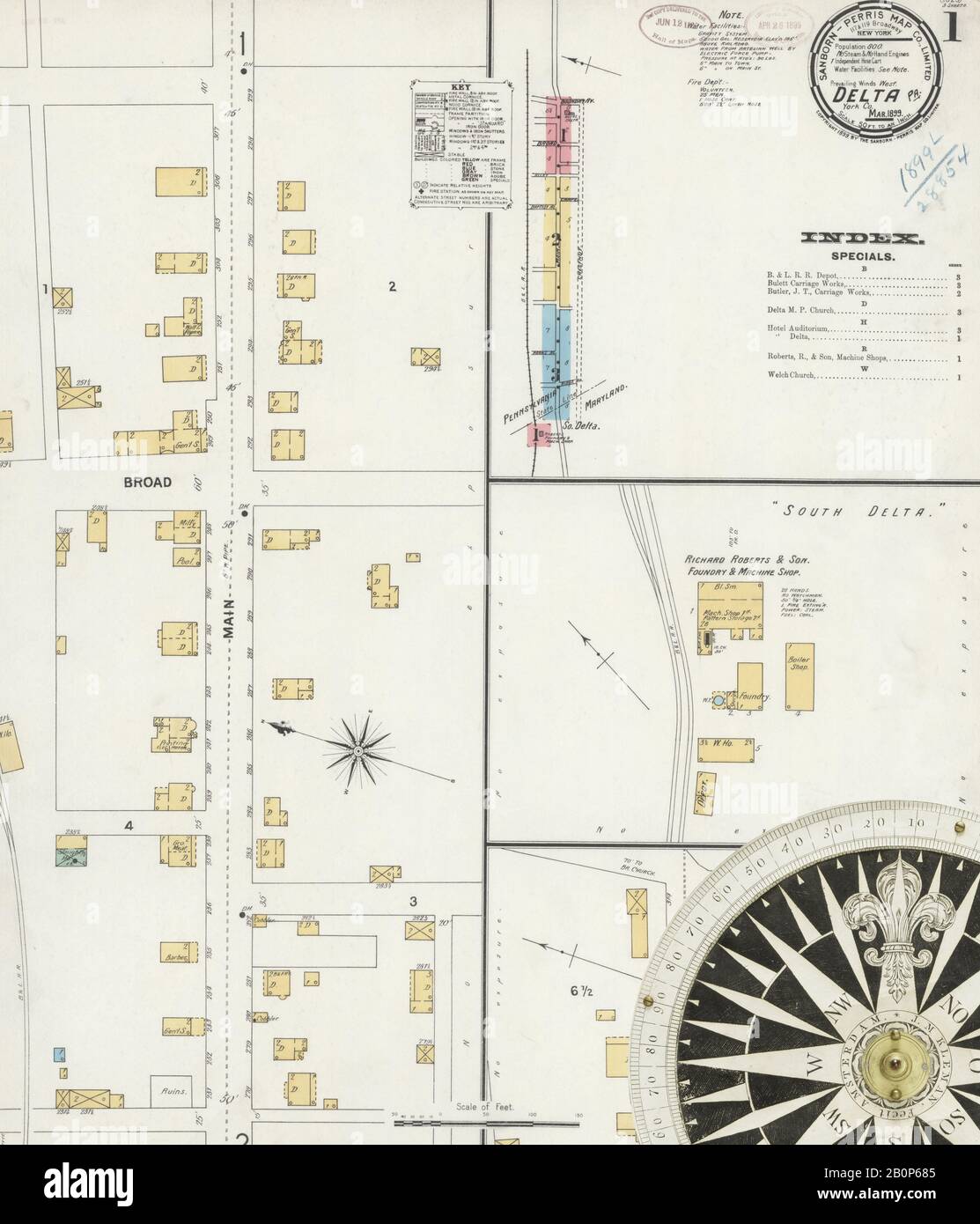 Image 1 of Sanborn Fire Insurance Map from Delta, York County ...